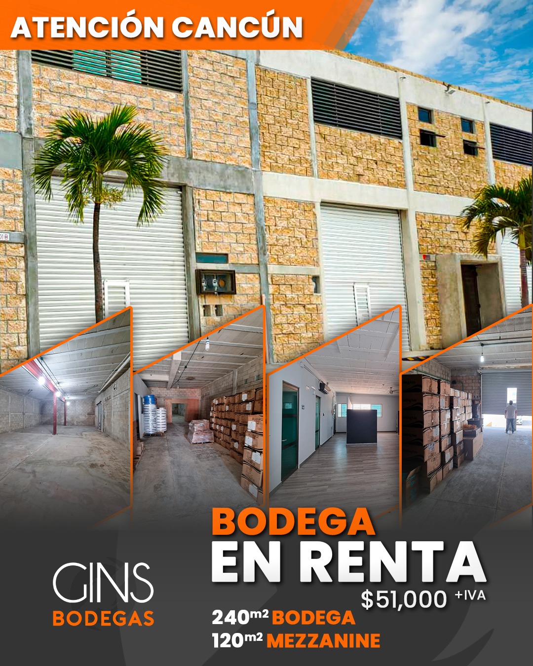 Bodegas en Cancun GINS | Renta de bodegas en Cancun